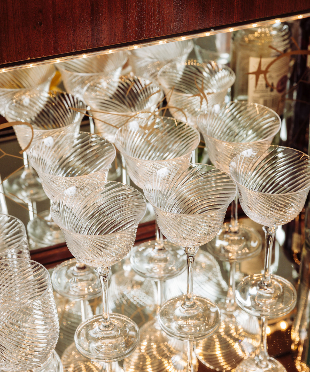 Set of 6 Julia Twisted Cut Crystal Coupes | REBECCA UDALL – Rebecca Udall