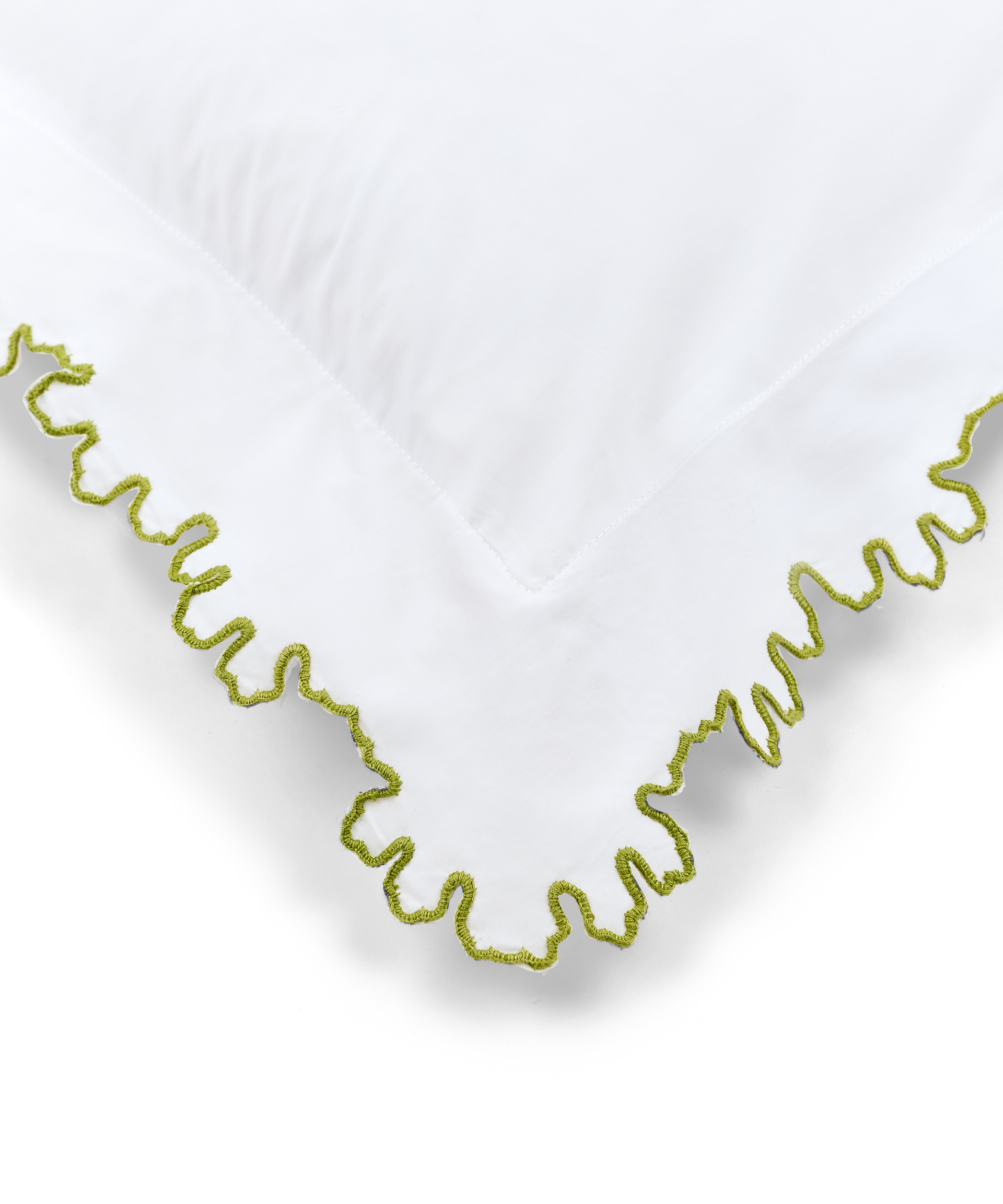 Thea Scalloped 30x40cm Boudoir Pillowcase, Chartreuse – Rebecca Udall