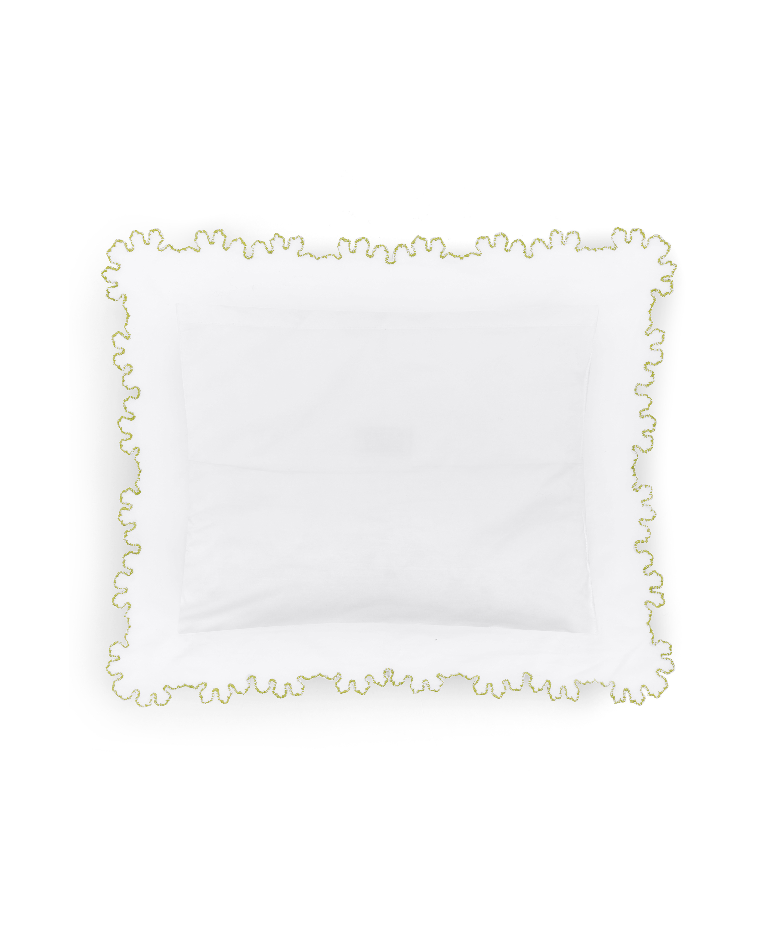 Thea Scalloped Boudoir Pillowcase, Chartreuse – Rebecca Udall