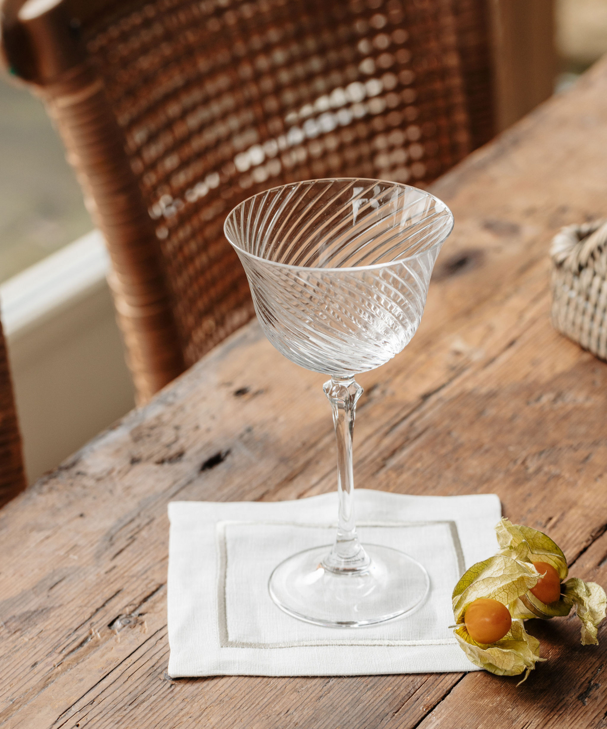 Set of 6 Julia Twisted Cut Crystal Coupes | REBECCA UDALL – Rebecca Udall