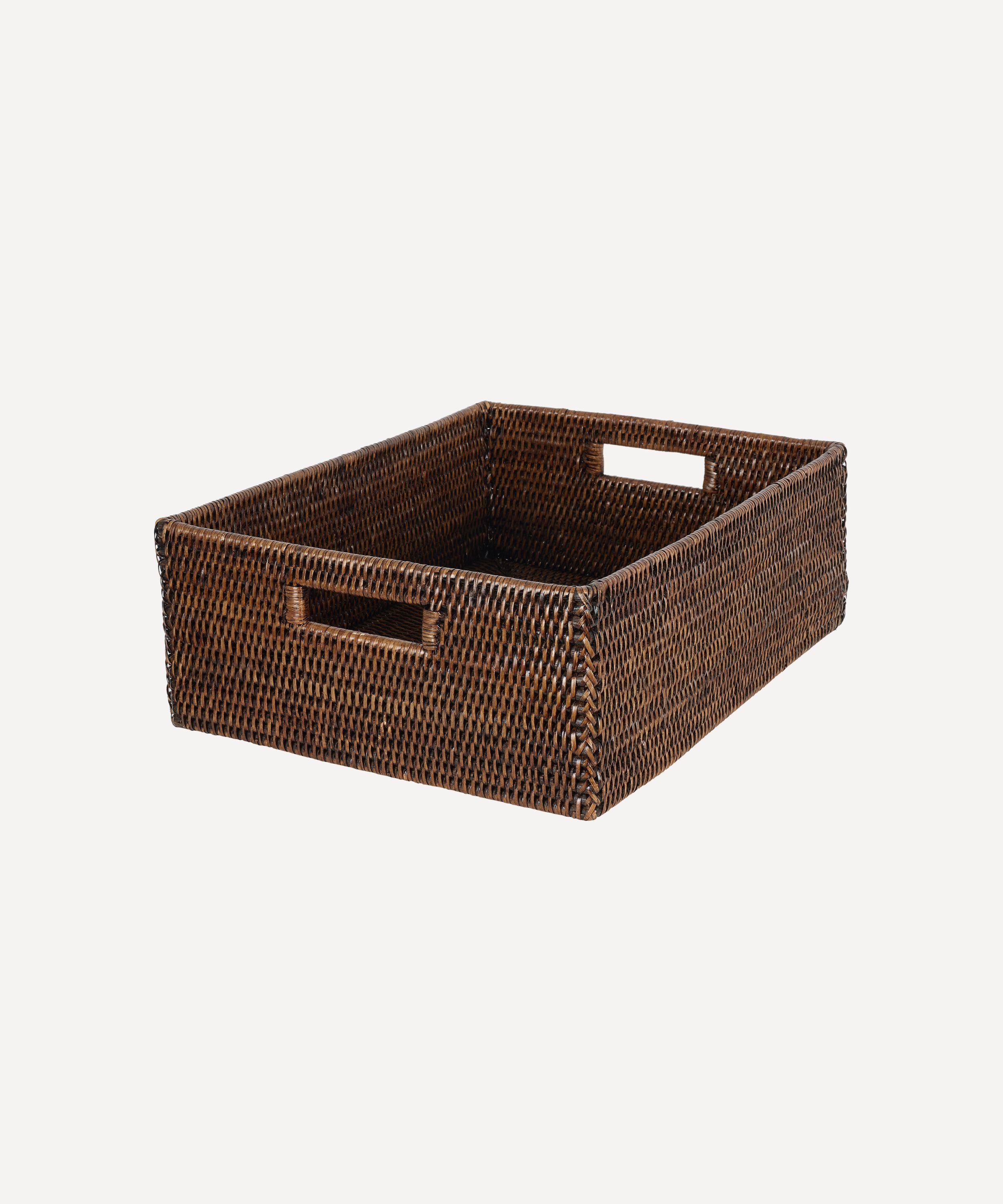Rattan Rectangular Storage Baskets, Brown | REBECCA UDALL – Rebecca Udall