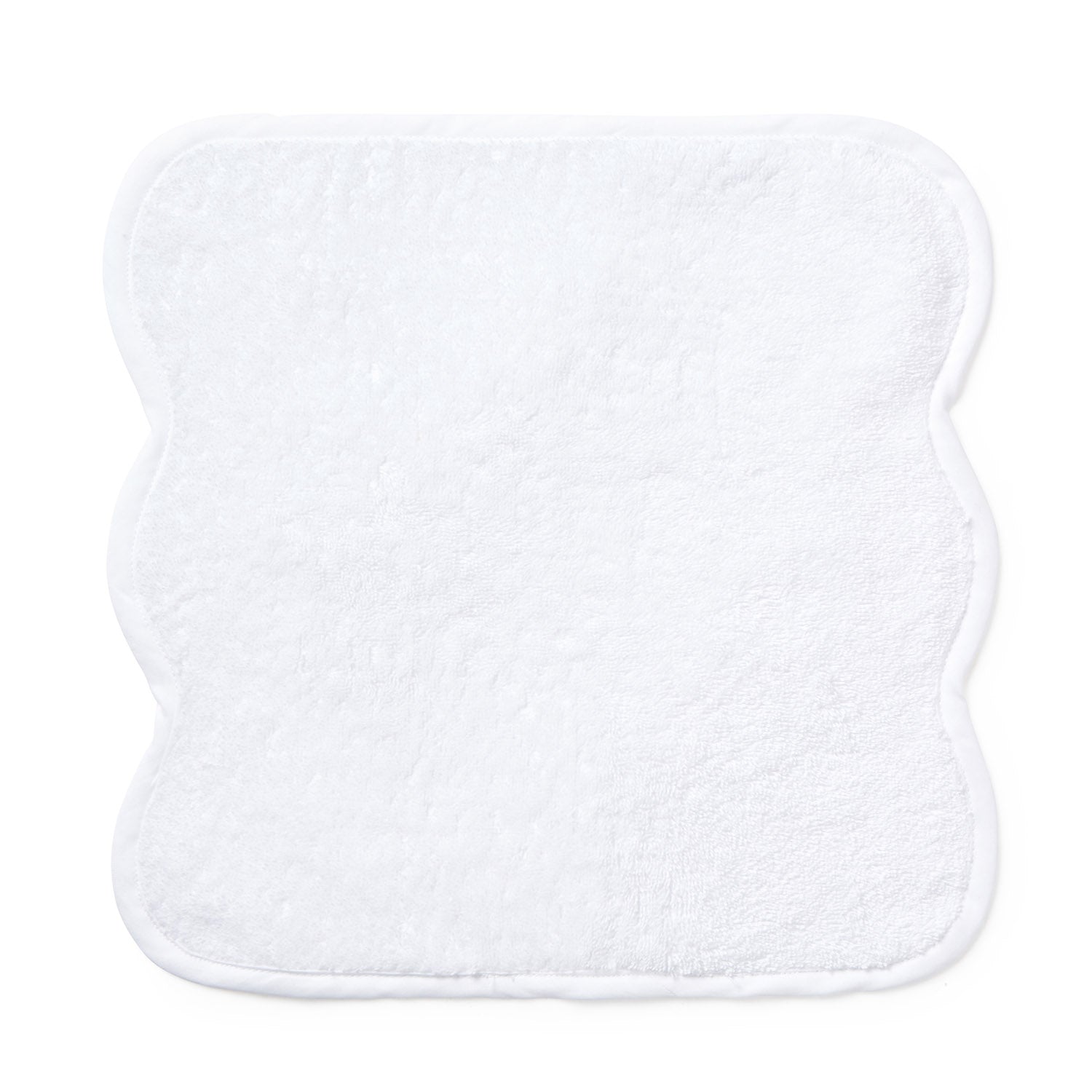 Custom Scalloped Bath Towels, White | Rebecca Udall